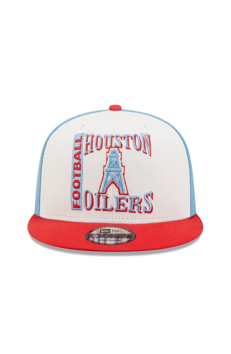 New Era Men's New Era White/Red Houston Oilers Gridiron Classics Retro ...