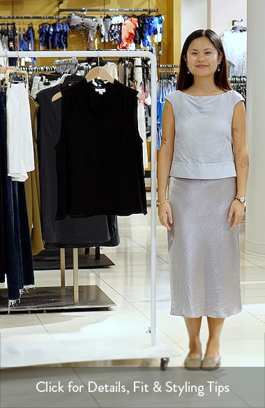 CeCe Sleeveless Mandarin Collar Button-Up Shirt | Nordstrom