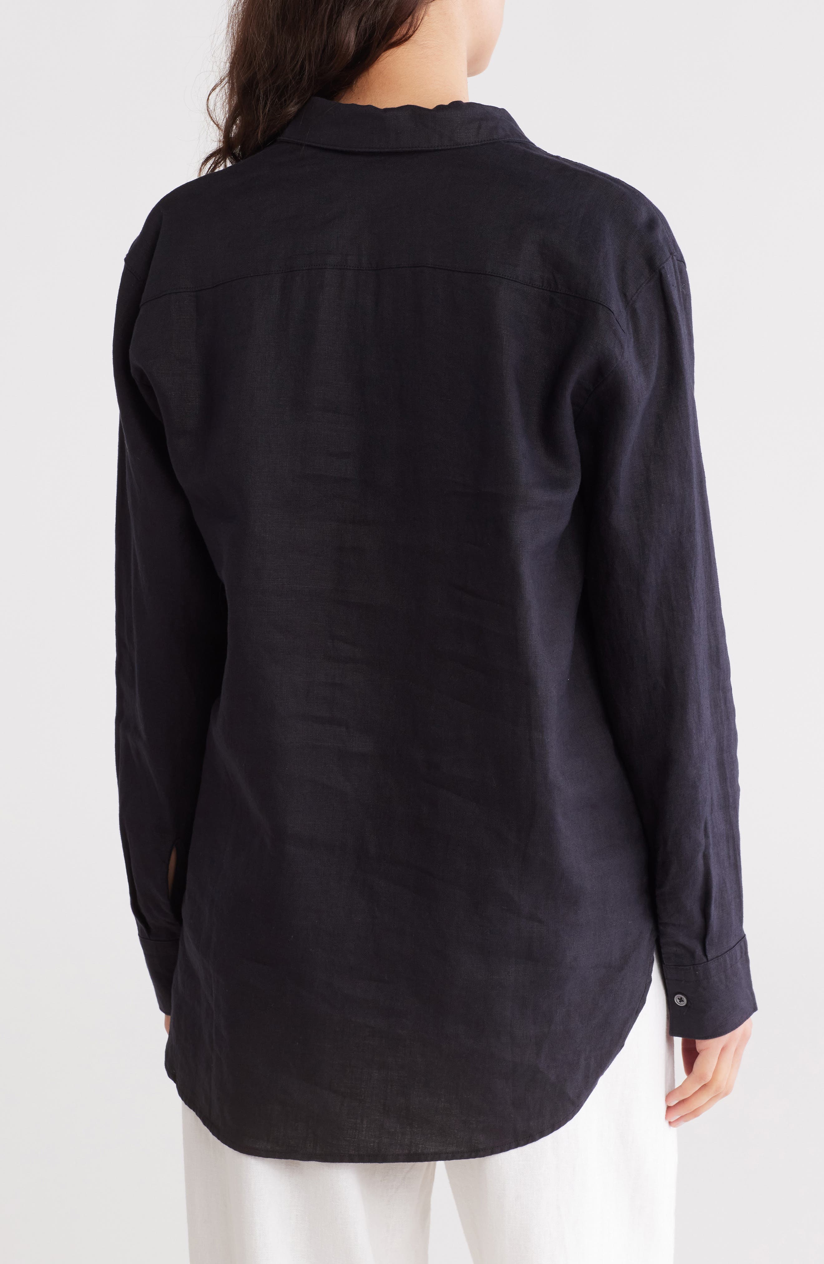 James Perse Linen Button Front Shirt | Nordstromrack