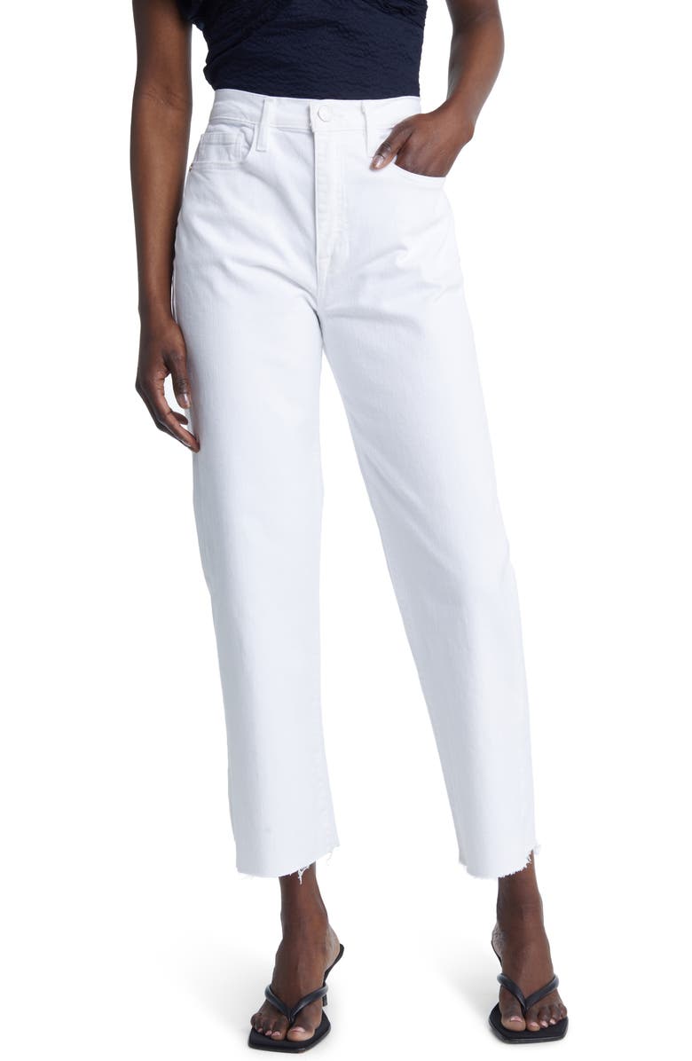 FRAME Le Jane Raw Hem Crop Straight Leg Jeans | Nordstromrack