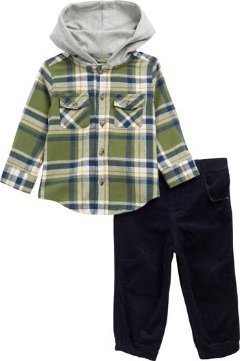 Little Me Plaid Hoodie & Jogger Set | Nordstromrack