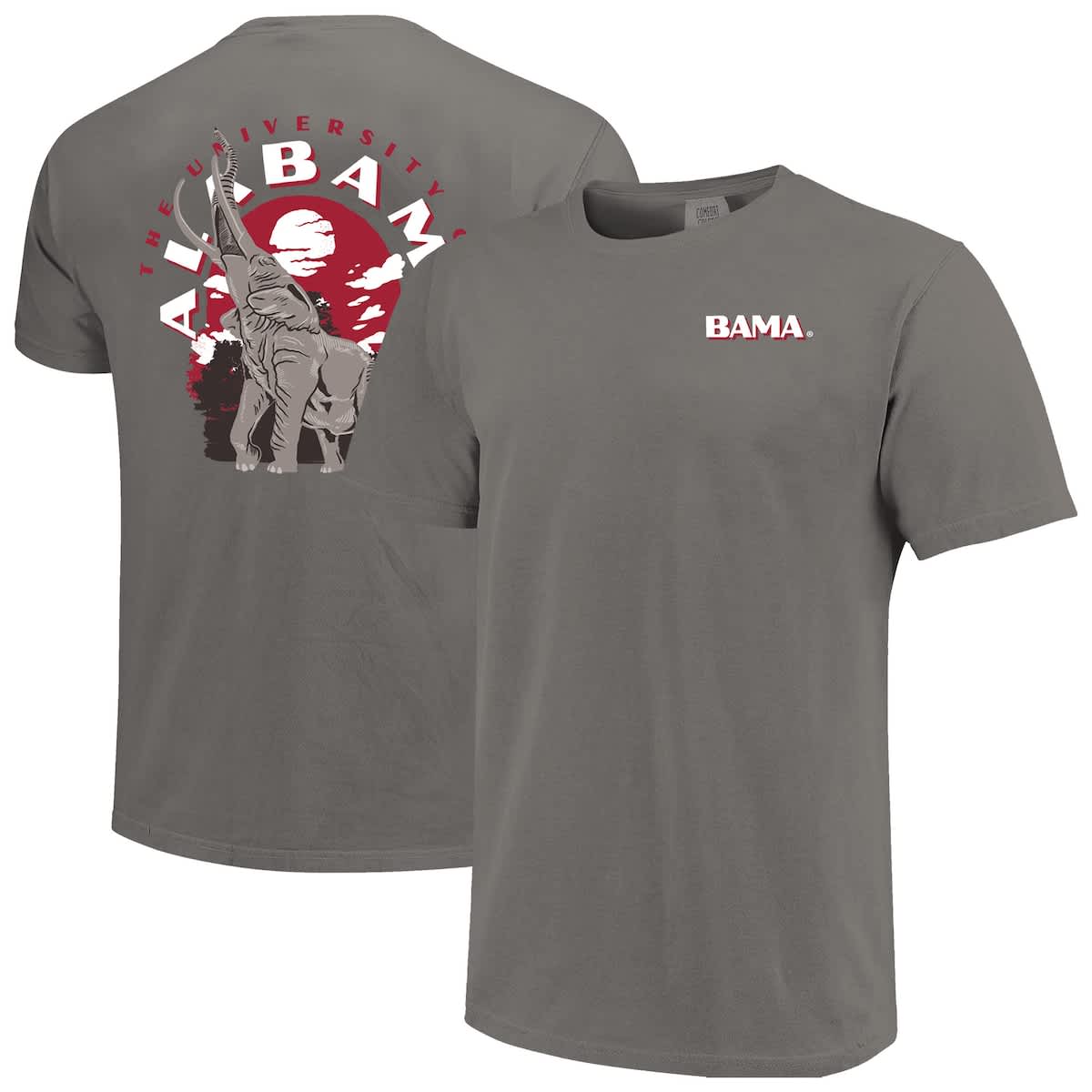 IMAGE ONE Men's Gray Alabama Crimson Tide Comfort Colors Team Statue T ...