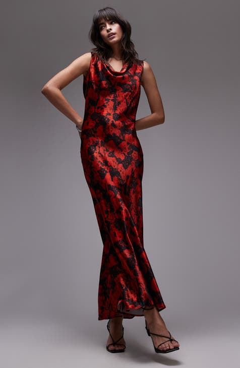 Red Floral Dresses for Women