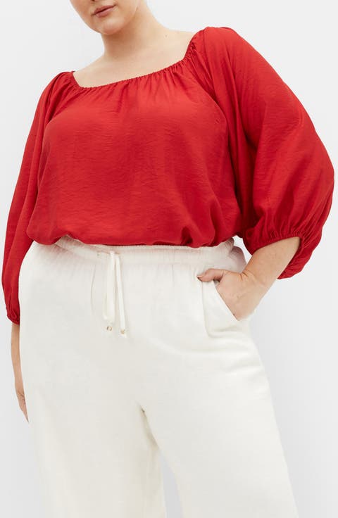 Red Plus-Size Blouses | Nordstrom