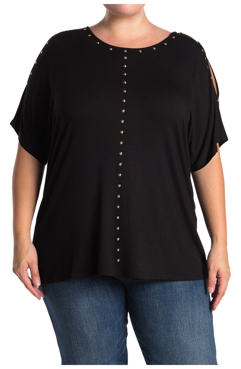 CARMEN CARMEN MARC VALVO Short Dolman Sleeve Studded Top | Nordstromrack