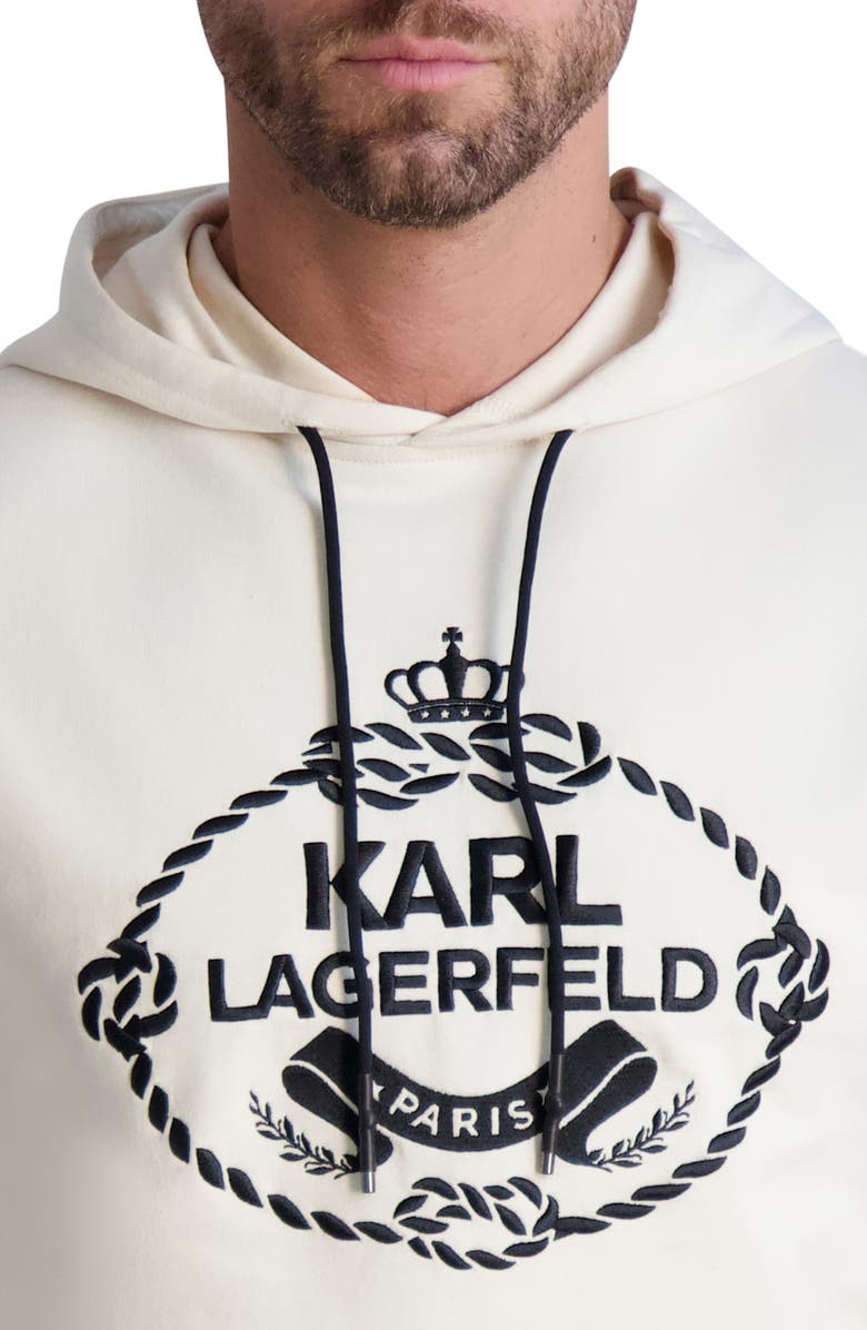 KARL LAGERFELD PARIS Embroidered Logo Hoodie | Nordstromrack