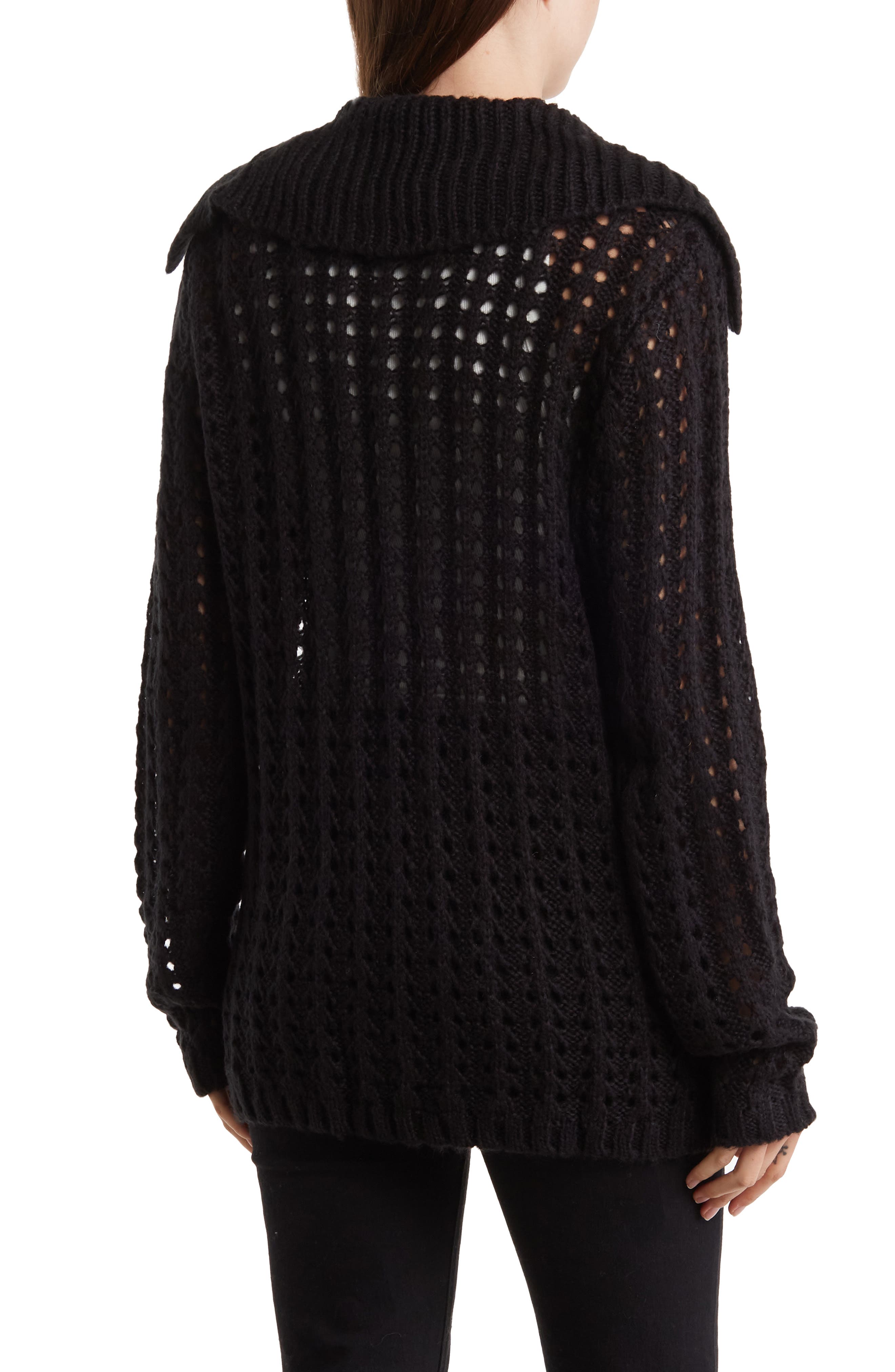 Grey Collective Exaggerated Johnny Collar Button-Up Sweater | Nordstromrack