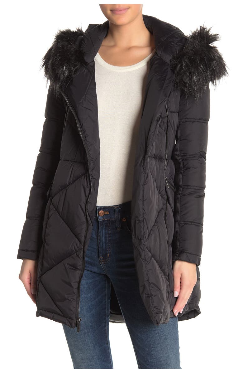 French Connection Asymmetrical Zip Puffer Jacket | Nordstromrack