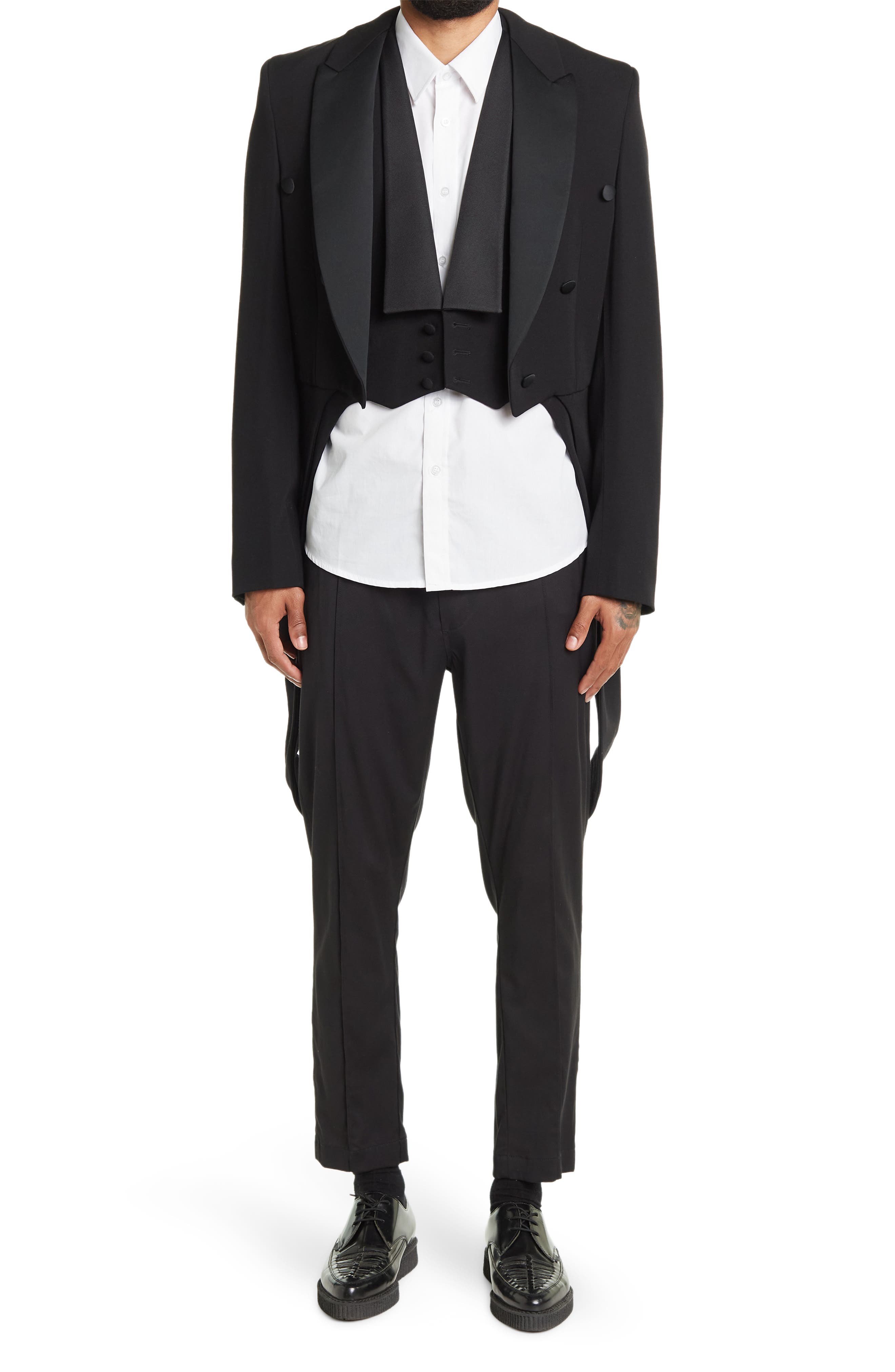 Moschino Wool Peak Lapel Tuxedo Jacket | Nordstromrack