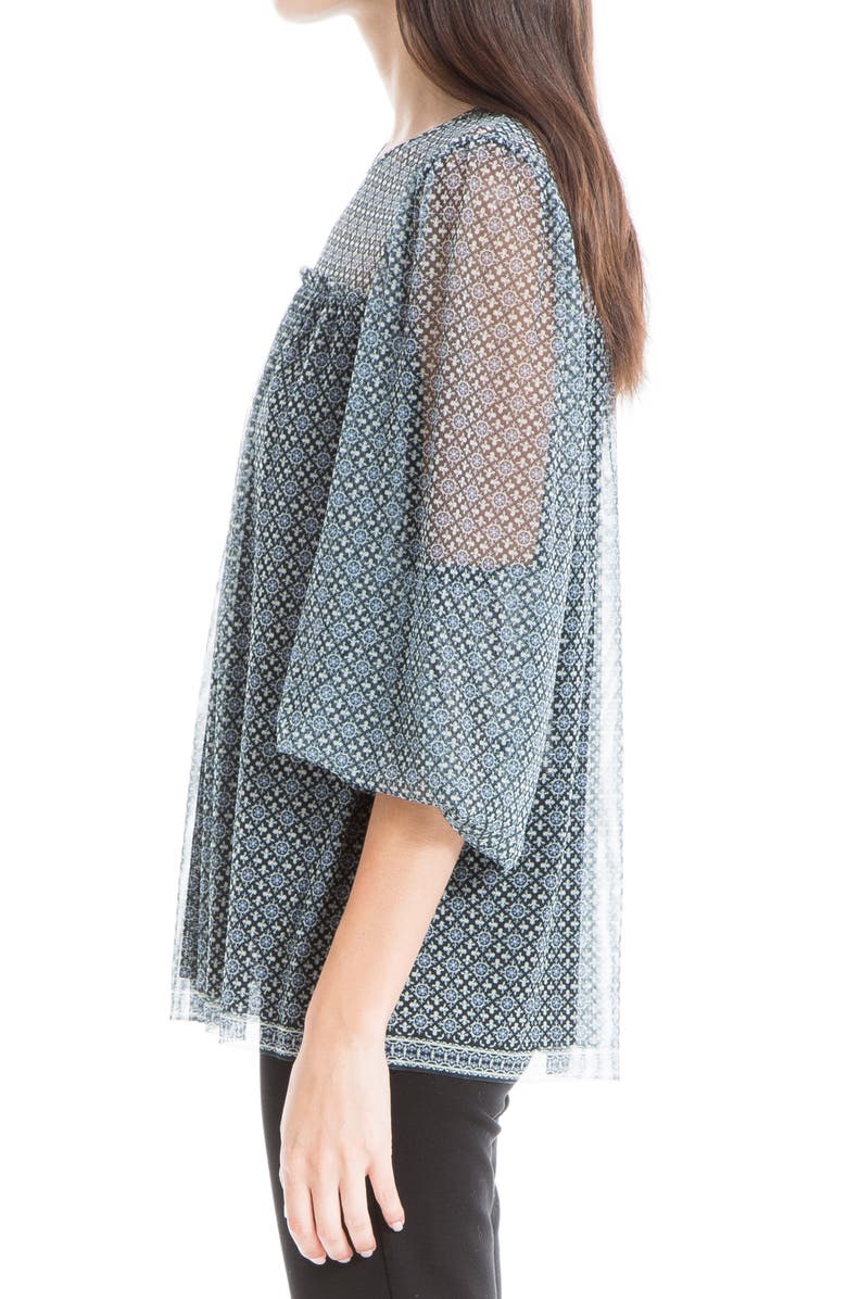 MAX STUDIO Mesh Long Sleeve Blouse | Nordstromrack