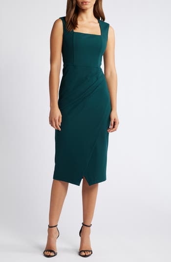 Anne Klein Square Neck Sleeveless Sheath Dress | Nordstrom