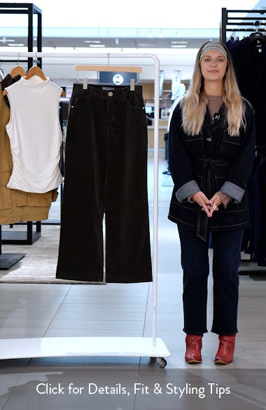 Wit & Wisdom Sam High Waist Wide Leg Corduroy Pants | Nordstrom