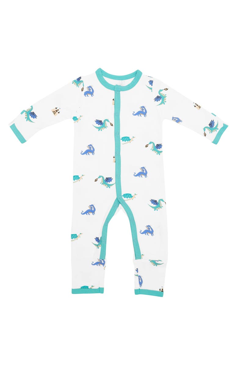 Kyte BABY Dragon Print Snap Up Romper | Nordstromrack