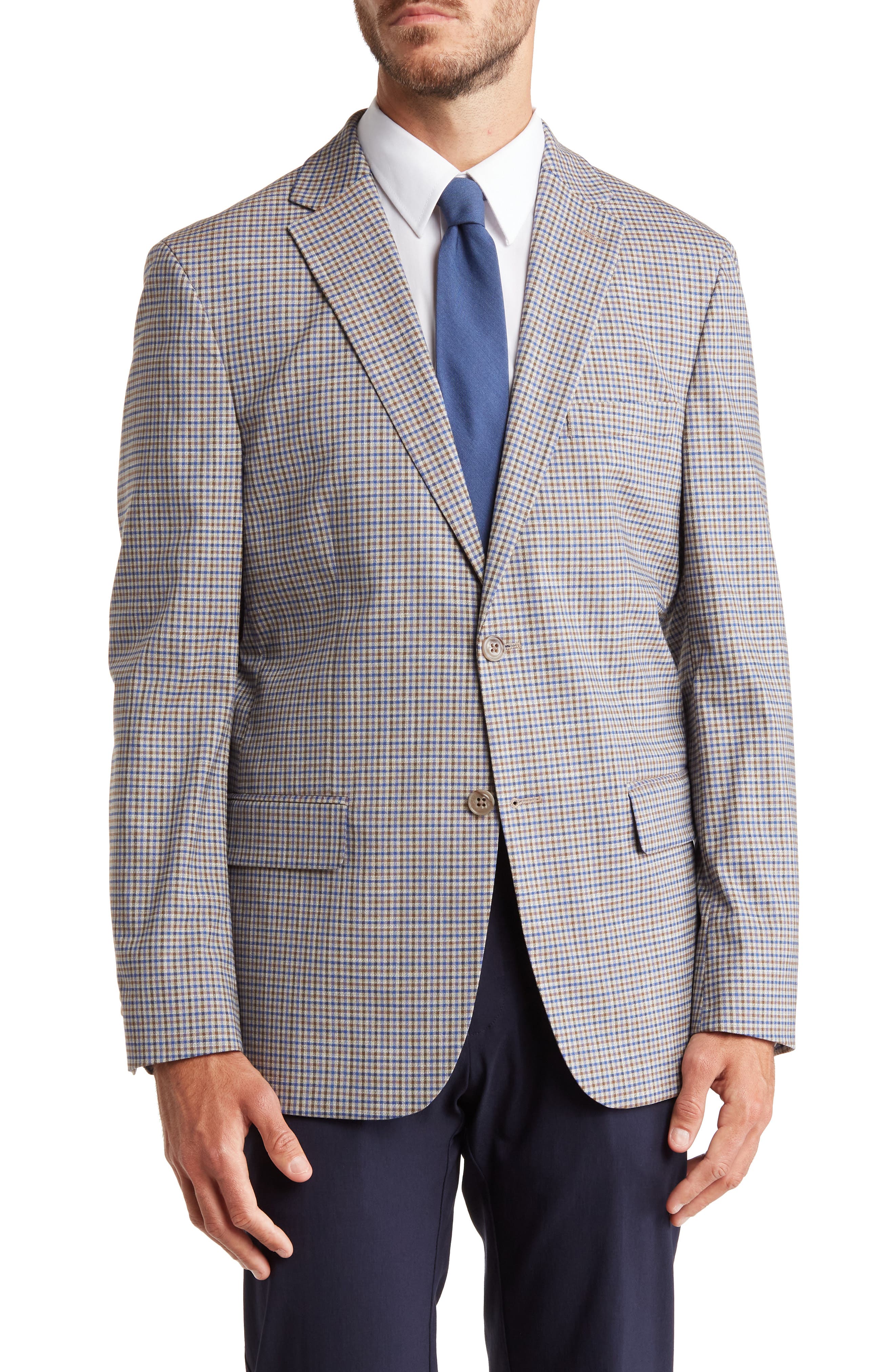 Check Two Button Notch Lapel Blazer (Men) | Nordstromrack