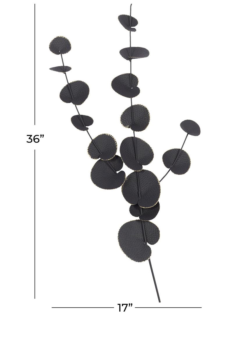 WILLOW ROW Black Metal Contemporary Wall Decor, 17" x 36" | Nordstromrack