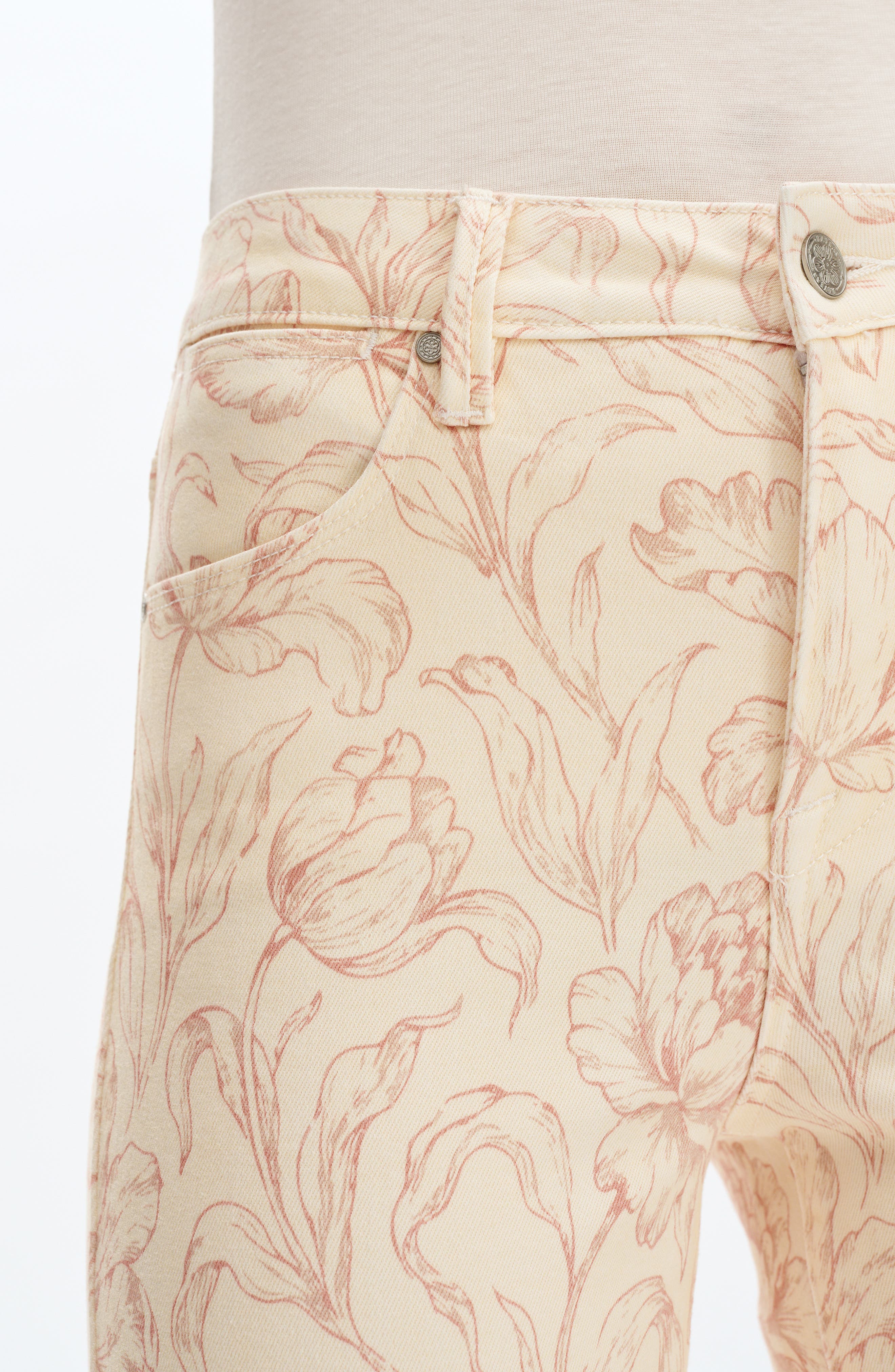 Bayeas Dublin Floral High Waist Straight Leg Jeans | Nordstrom