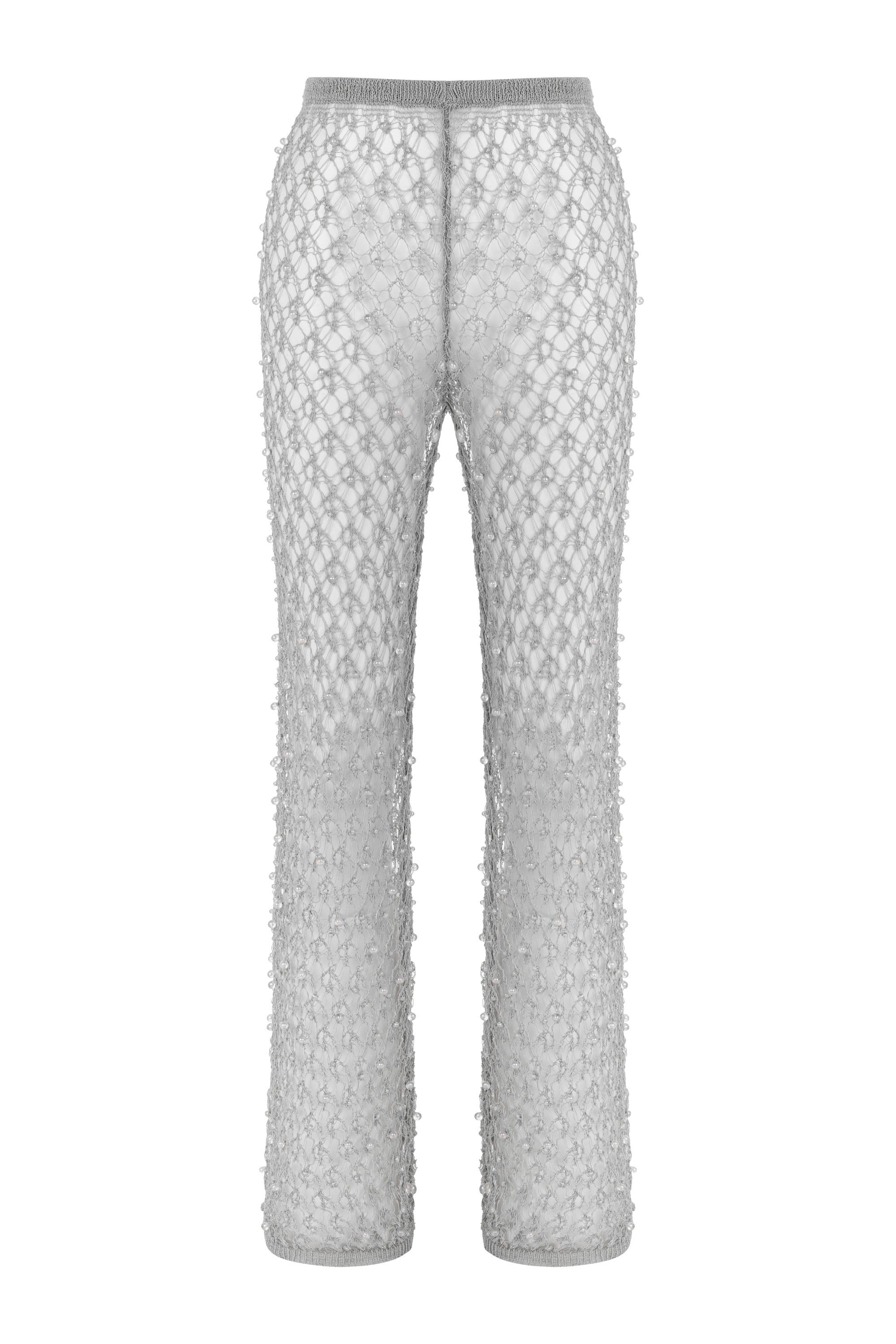 Nocturne Shimmering Threaded Mesh Pants | Nordstrom