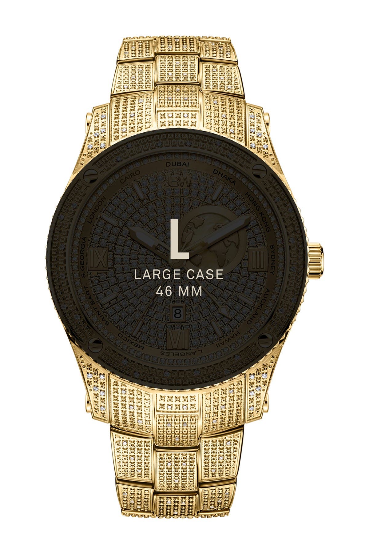 JBW Jet Setter Diamond Bracelet Watch, 46mm | Nordstromrack