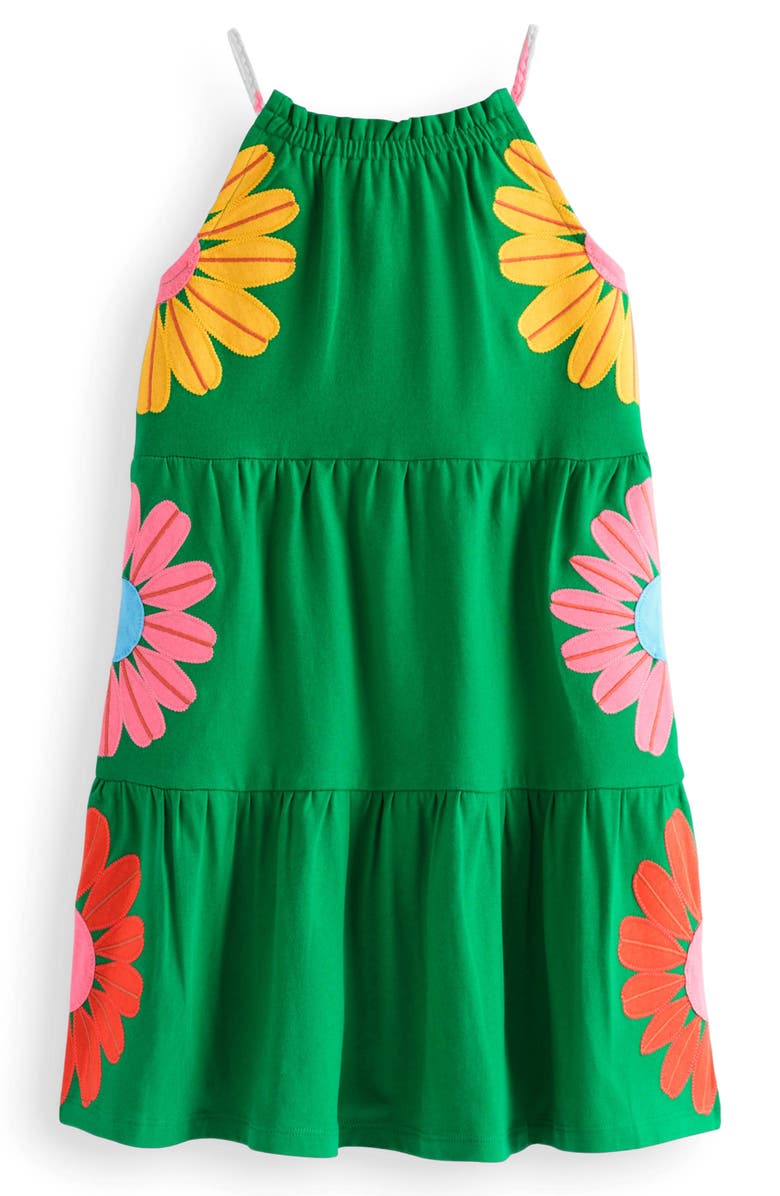 Mini Boden Kids' Enola Hoptch Potch Embroidered Tiered Jersey Sundress ...