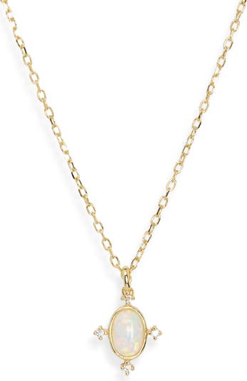 ARGENTO VIVO Imitation Opal & Cubic Zirconia Pendant Necklace | Nordstromrack
