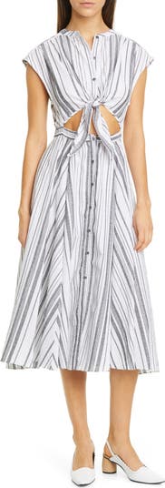 NSF Clothing Sally Cutout Tie Waist Midi Dress | Nordstromrack