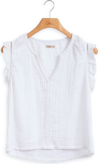 Faherty Ruffle Sleeveless Top | Nordstromrack
