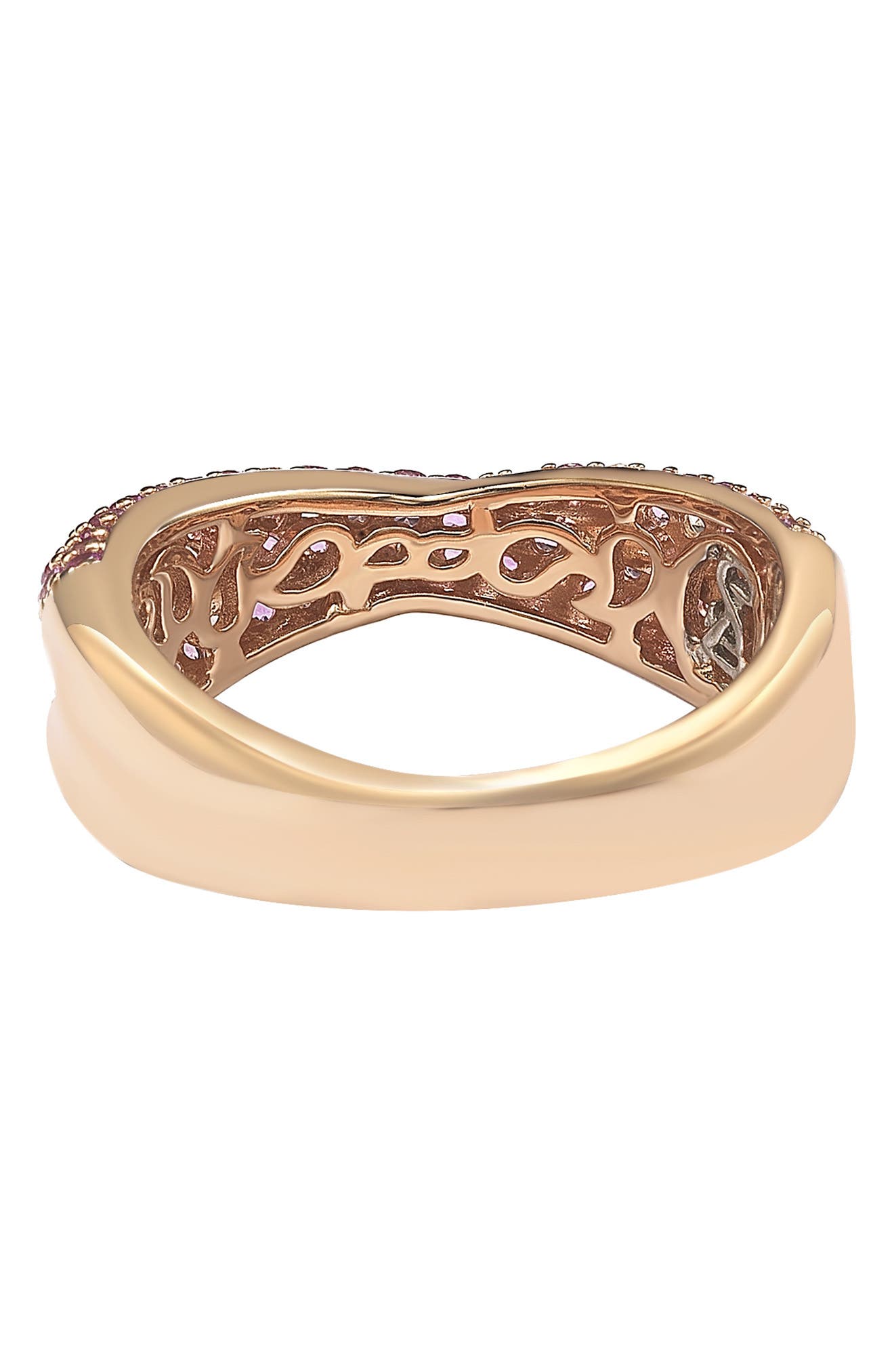 SUZY LEVIAN 14K Rose Gold Sterling Silver Pink Sapphire & Lab Grown ...