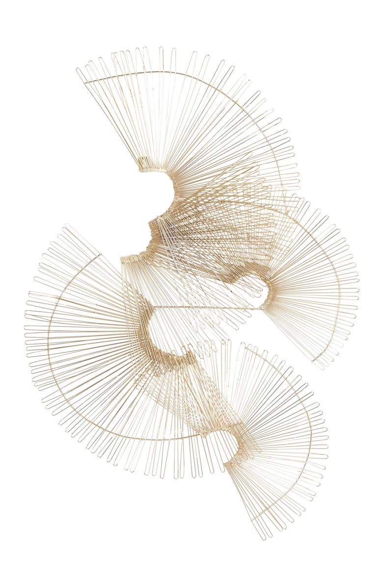Novogratz Large Abstract Layered Semi Circle Gold Metal Wall Decor - 36 ...