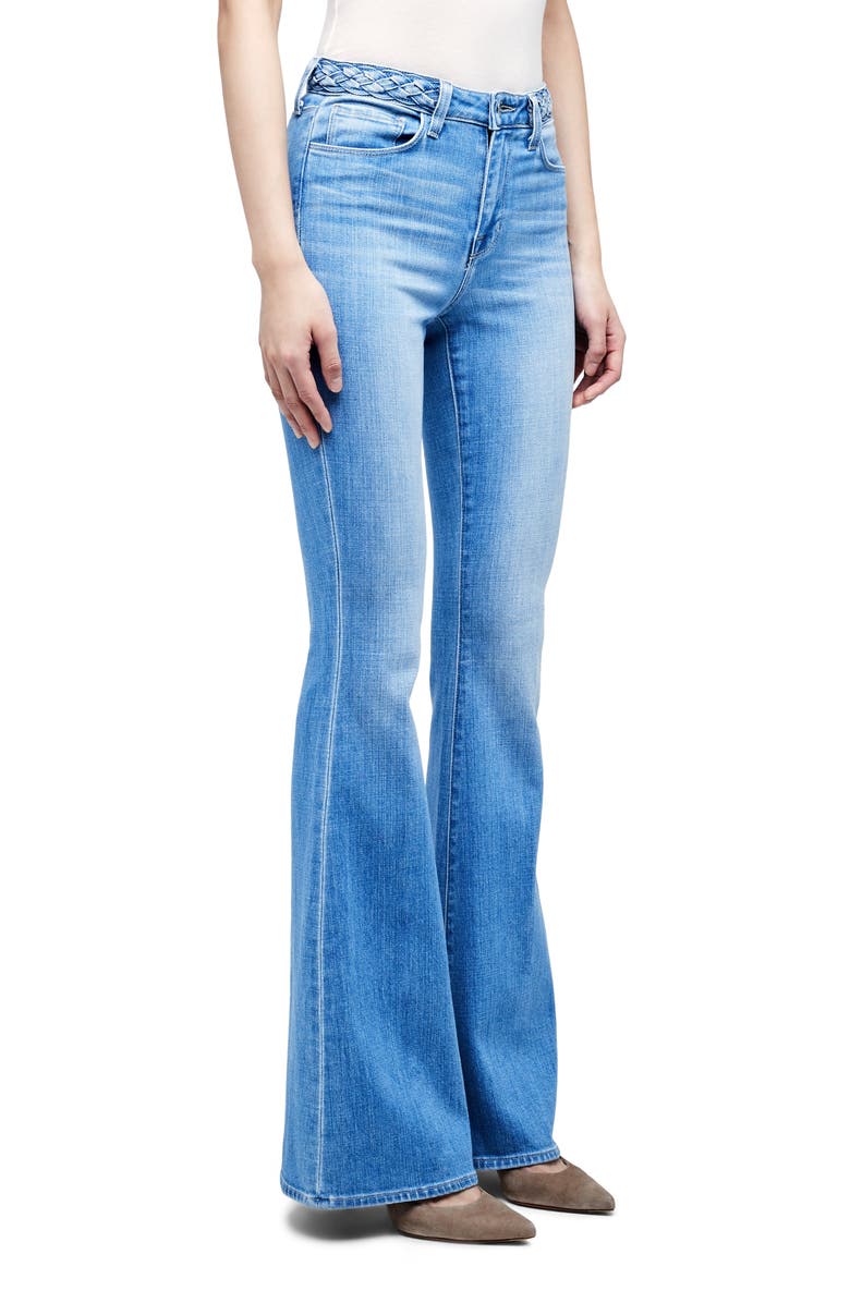 L'AGENCE Braid Detail High Waist Bell Bottom Jeans | Nordstromrack