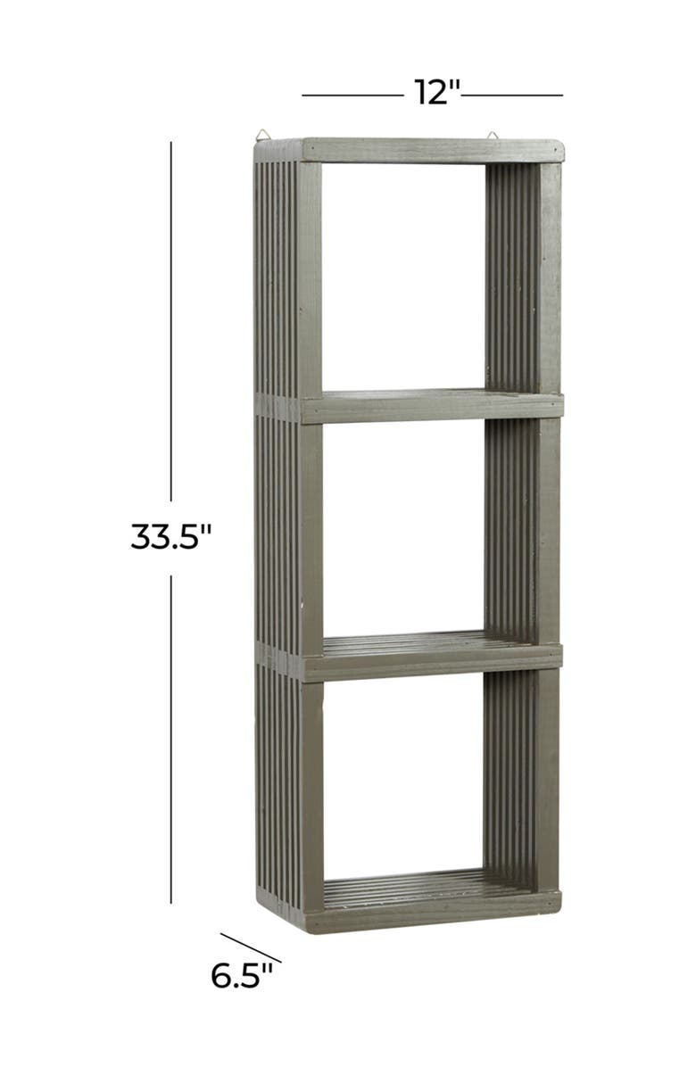 WILLOW ROW Gray MDF Contemporary Wall Shelf | Nordstromrack
