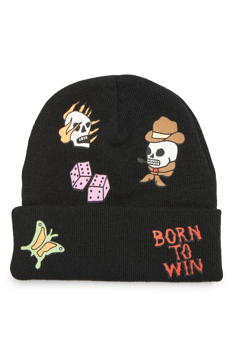 CONEY ISLAND PICNIC Born to Win Graphic Beanie | Nordstrom