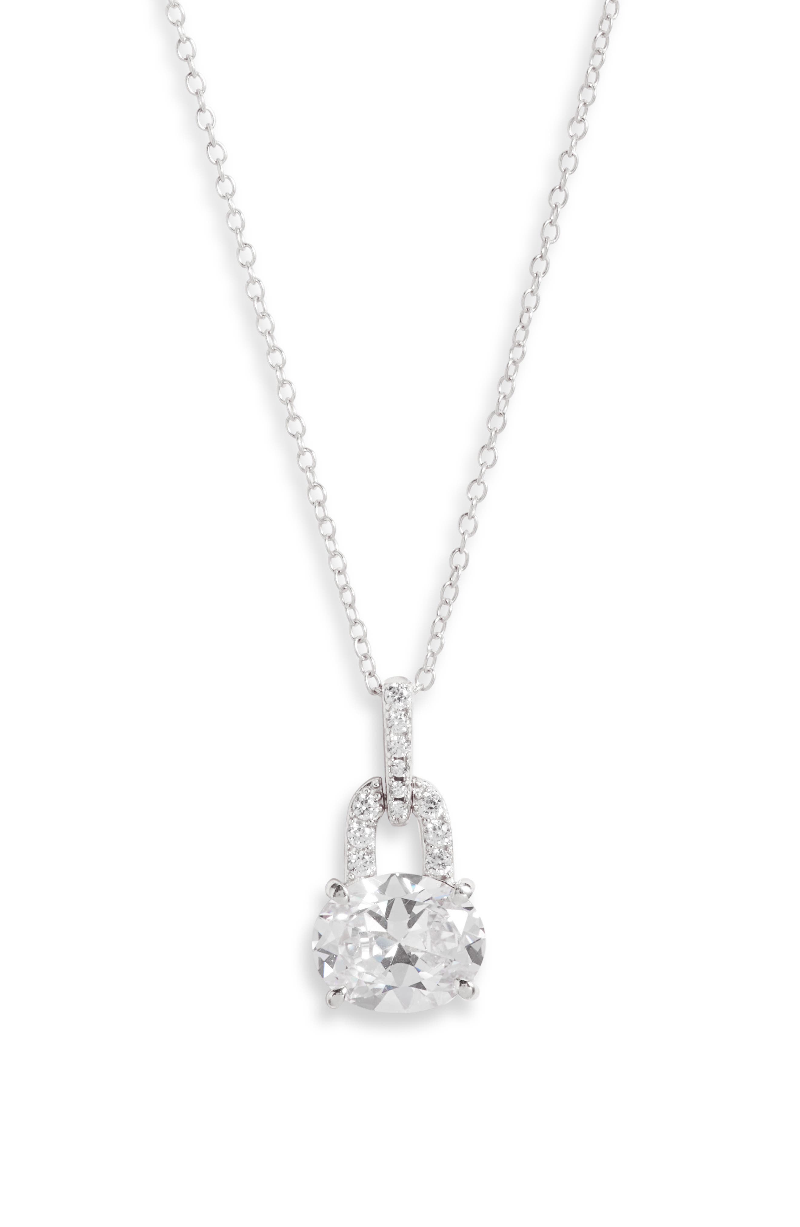 Nordstrom Delicate Cubic Zirconia Pendant Necklace | Nordstrom