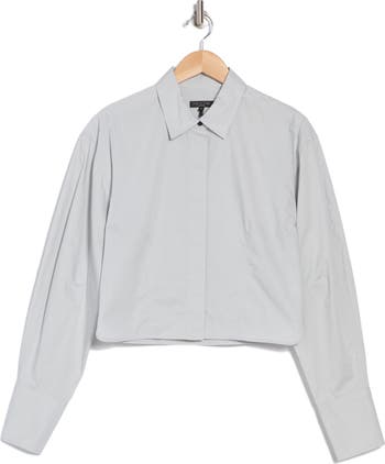 rag & bone Becca Crop Poplin Button-Up Shirt | Nordstromrack
