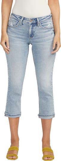 Silver Jeans Co. Britt Curvy Low Rise Capri Jeans | Nordstrom