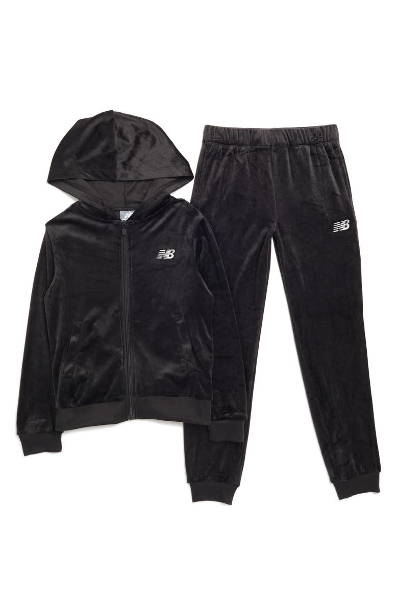 New Balance Kids' Velour Full Zip Hoodie & Joggers Set | Nordstromrack