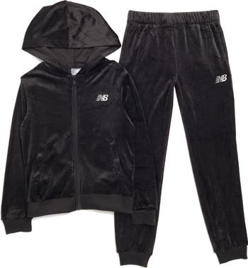 New Balance Kids' Velour Full Zip Hoodie & Joggers Set | Nordstromrack