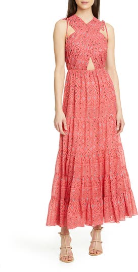 Ulla Johnson Karima Metallic Cutout Maxi Dress | Nordstrom