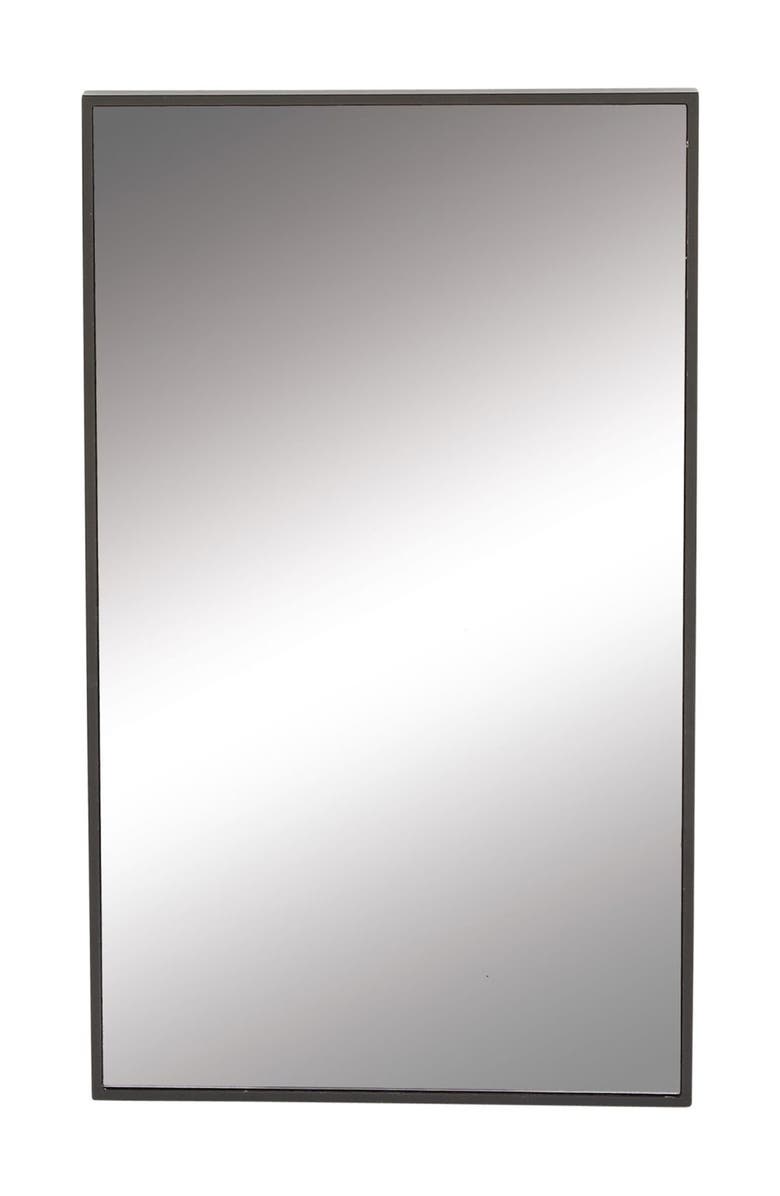 VIVIAN LUNE HOME Black Wood Rectangle Shaped Wall Mirror with Thin ...