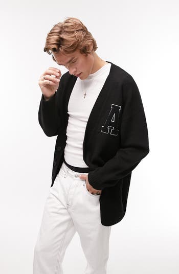 Topman Varsity Patch Cardigan | Nordstrom