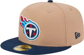 New Era Men's New Era Tan Tennessee Titans Logo Main 59FIFTY Fitted Hat ...