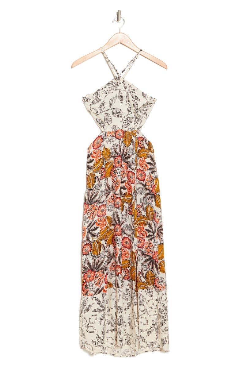 Angie Block Print Halter Maxi Dress | Nordstromrack