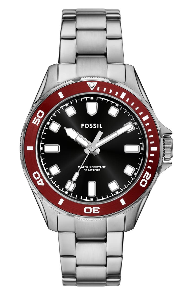 Fossil Dalton Three Hand Quartz Stainless Steel Bracelet Watch, 42mm ...
