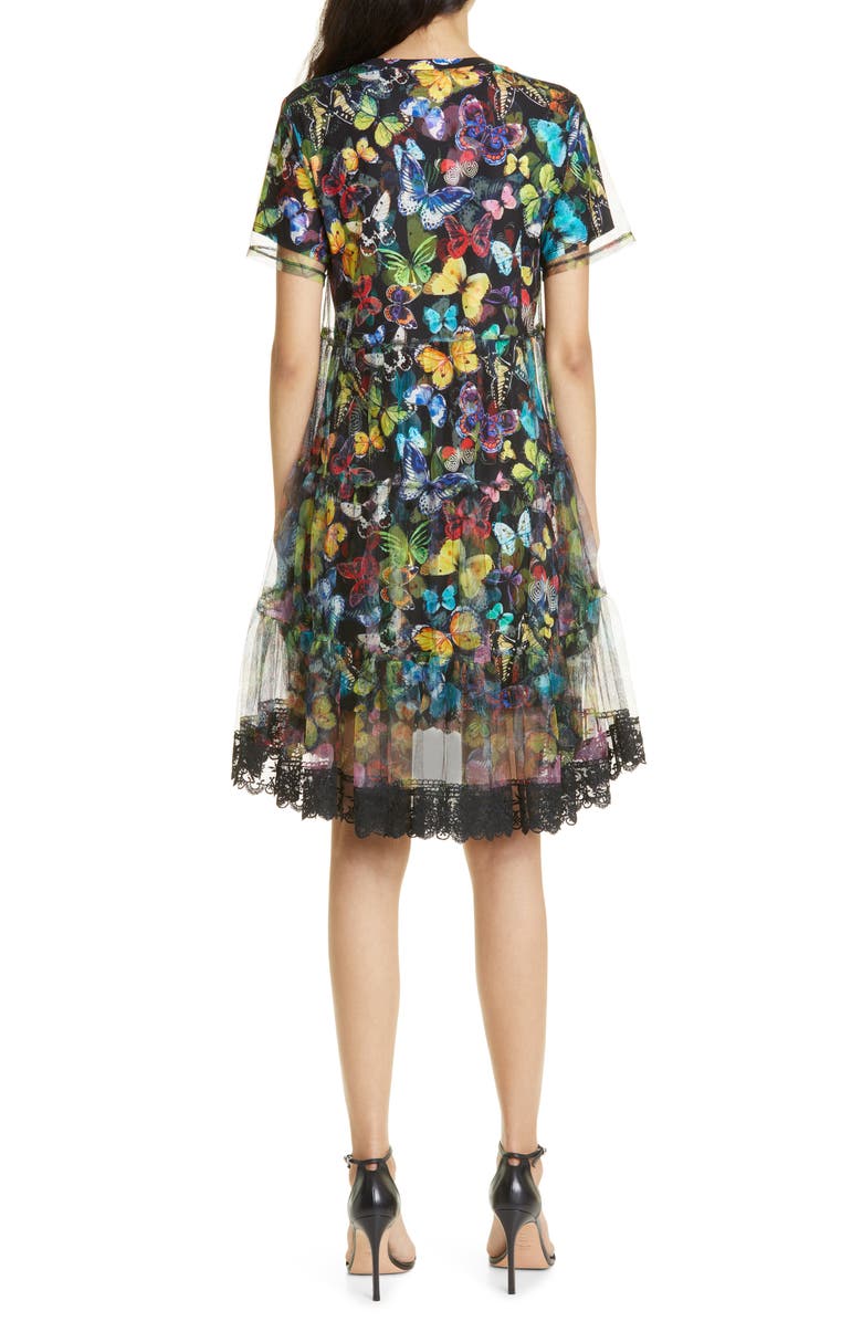 Alice + Olivia Dreema Butterfly Tulle Minidress | Nordstrom