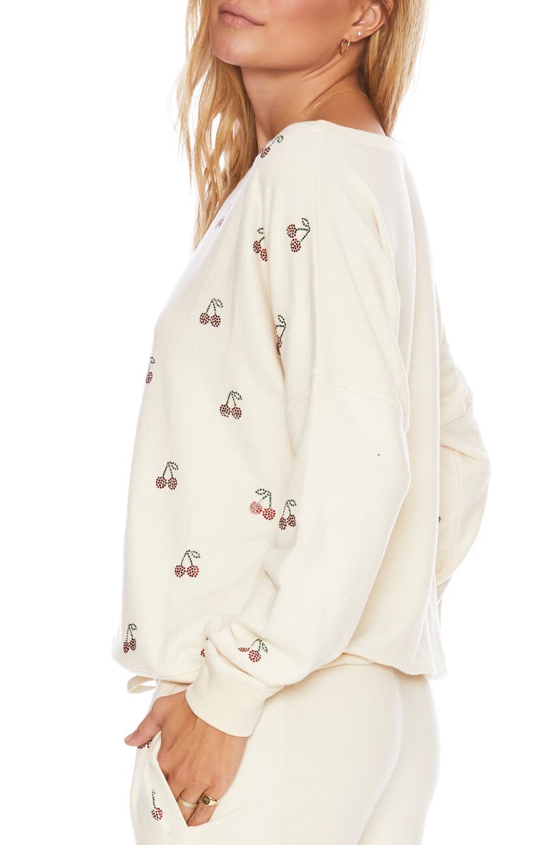 Beach Riot Cherry Studded Sweatshirt | Nordstrom