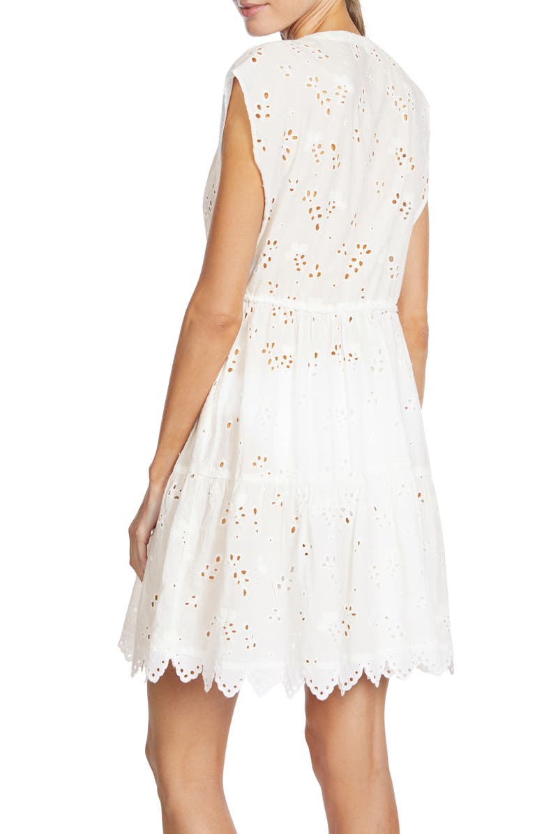 Robin Piccone Daisy Flounce Cotton Eyelet Cover-Up Dress | Nordstrom