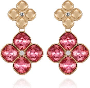T Tahari Crystal Cluster Clip-On Drop Earrings | Nordstromrack