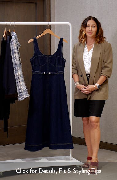 Avec Les Filles Belted Bustier Denim Dress | Nordstromrack