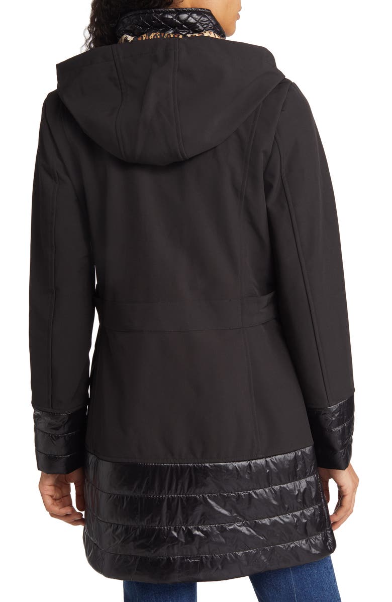 Via Spiga Quilted Mixed Media Water Repellent Jacket | Nordstrom