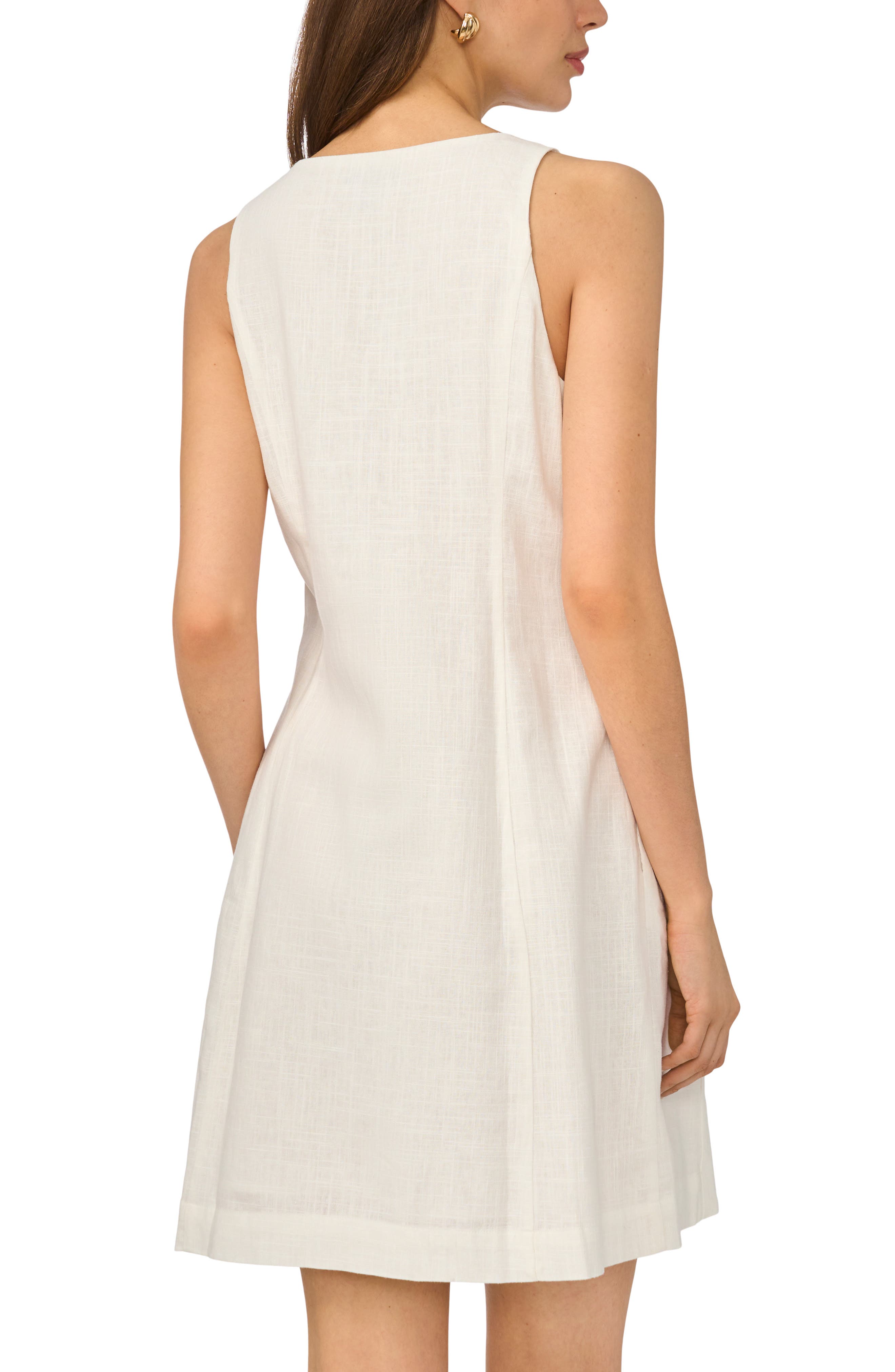 Halogen® Shell Button Front A-Line Dress (Women) | Nordstromrack