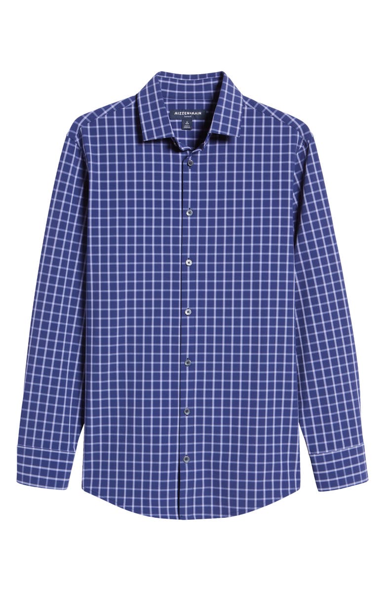 Mizzen+Main Leeward Trim Fit Check Performance Button-Up Shirt | Nordstrom